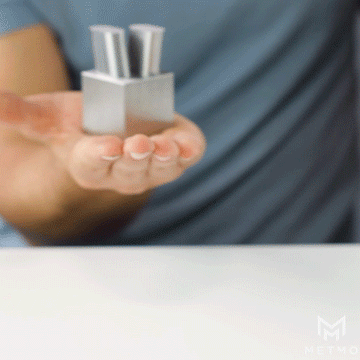 MetMo Cube - Precision Steel Wire EDM Mesmerising Cube.